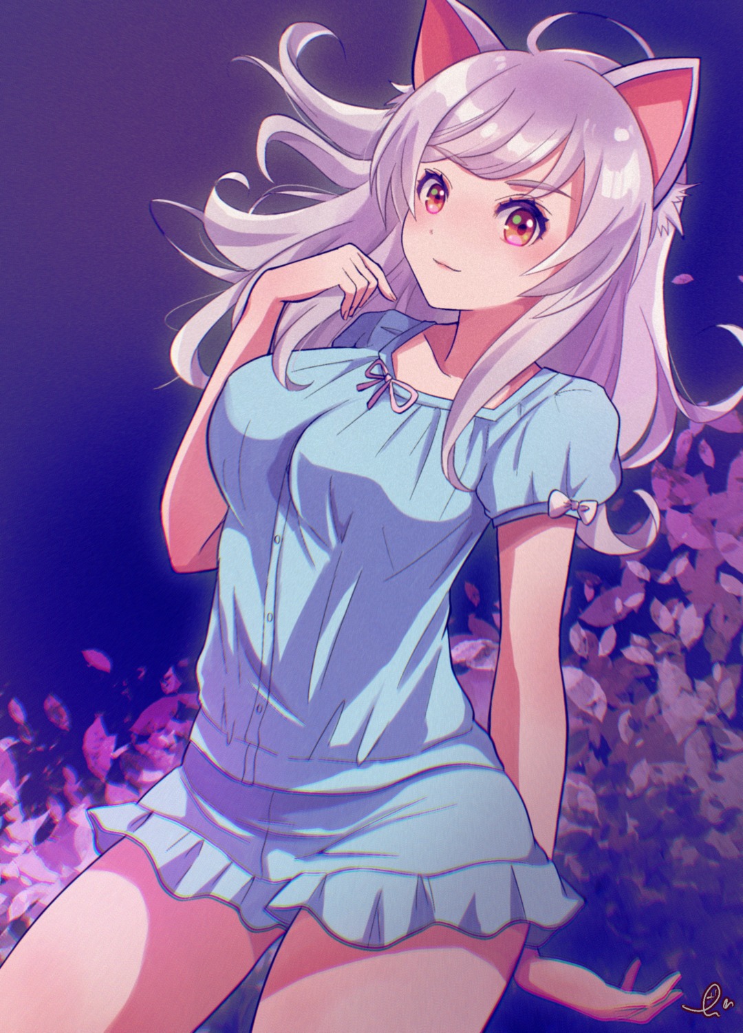 anotherplus monogatari (series) nekomonogatari black hanekawa hanekawa tsubasa animal ears ...